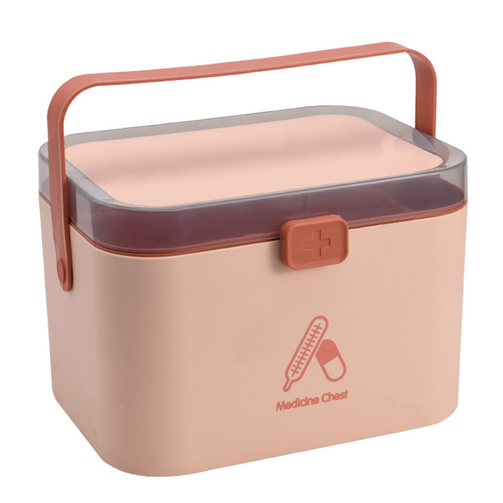 Large Household Medicine Storage Box, Fold 2-Layer First Aid Box ...