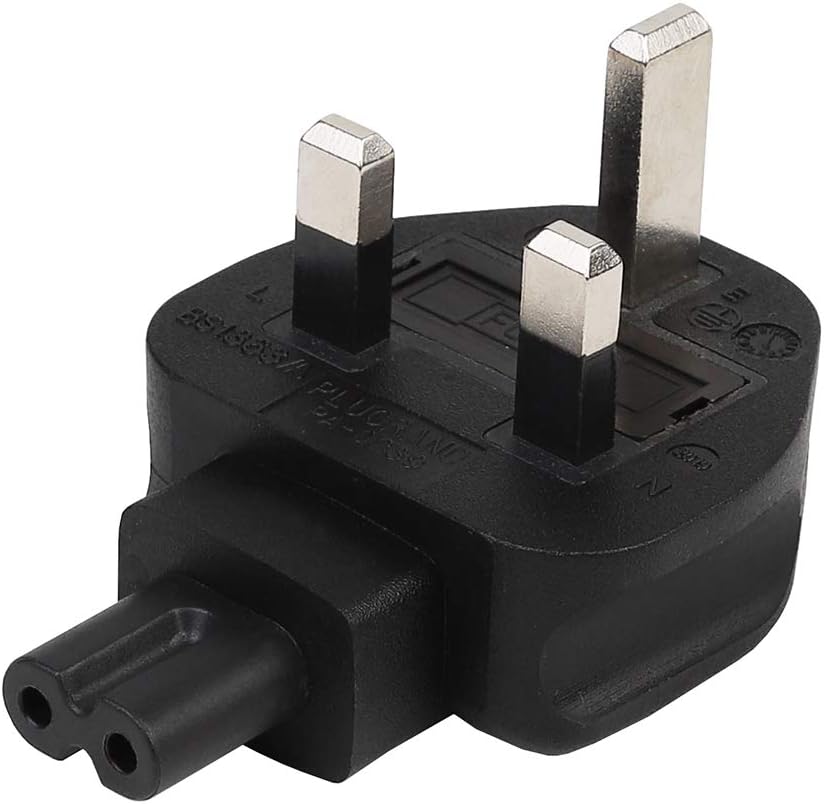 Amazon.com: Tekit BS1363 UK 3-Pole Male to IEC 320 C7 AC Power Adapter ...