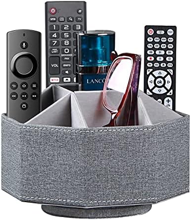 Amazon.com: yarlung Bamboo Rotating Remote Control Holder for Table, 7 ...