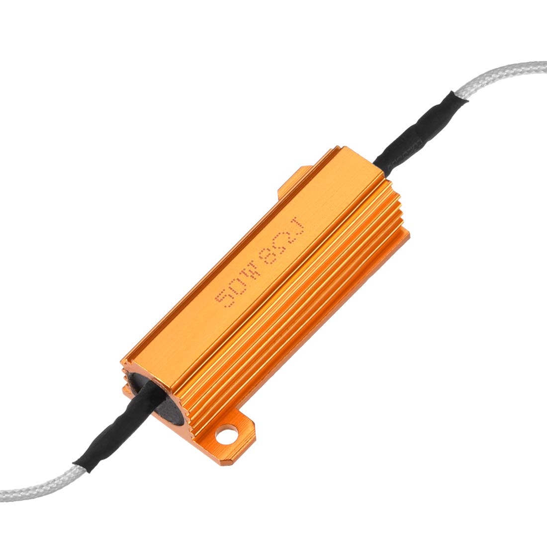 uxcell Aluminum Case Resistor 50W 8 Ohm Extension Wires Wirewound for ...