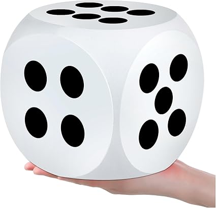 Amazon.com: 6 Inches Large Foam Dice, Big Educational Giant Dice, Eva Foam Jumbo Dices for Game ...