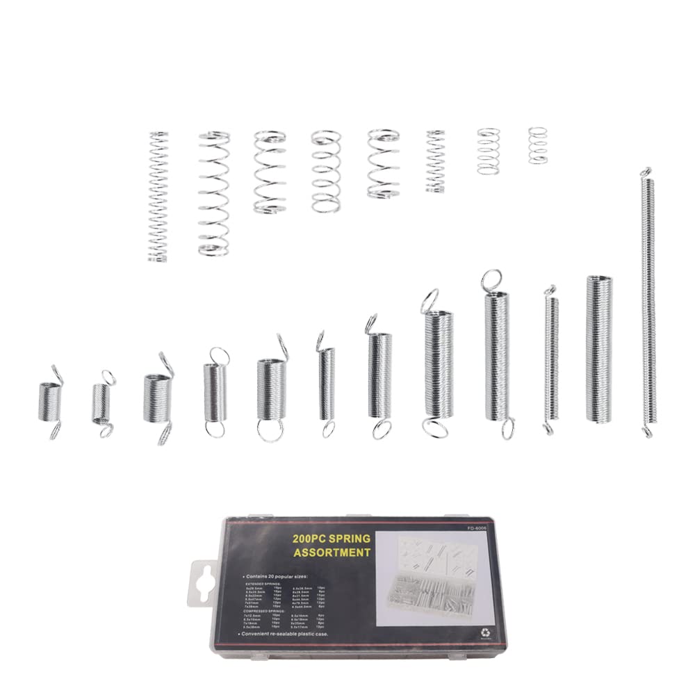 Snapklik.com : 200PCS Spring Assortment Kit 20 Different Sizes Mini ...
