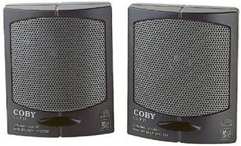 Amazon.com: Coby CSP31 3-Inch Personal Mini Stereo Speakers (Black ...