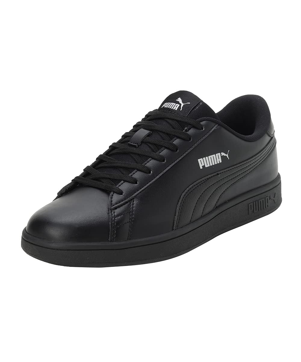 Buy Puma Unisex-Adult Smashic Black-Matte Silver Sneaker - 3UK ...