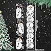 Amazon.com : AnyDesign Winter Christmas Snowman Welcome Porch Sign Let ...