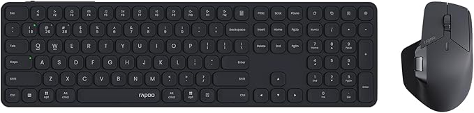Rapoo 9560M Wireless Keyboard and Mouse Combo, Full Size Ultra-Thin ...