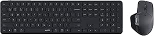 RAPOO 9560M Wireless Keyboard Mouse Combo, E9550L 110-Key Ultra-Thin ...