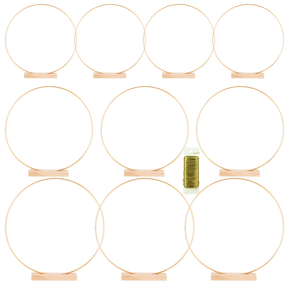 10 Pack Floral Hoop with Holders and 38-Yard Paddle Wire 10/12/14 Inch ...