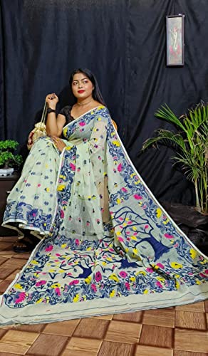Buy Saree for Women Bengali Traditional Bot Gach Design Handloom Tant ...