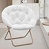 Amazon.com: Magshion Round Foldable Chair for Adults Moon Saucer Chair ...