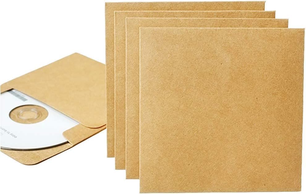 Amazon.com: Tustao 25Pcs Retro Brown Kraft Paper CD/DVD Sleeves ...