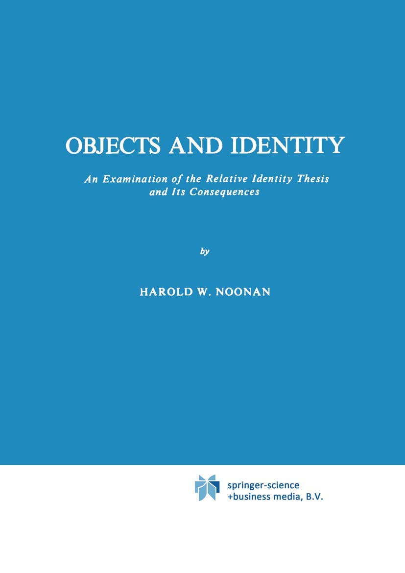 Amazon.com: Objects and Identity: An Examination of the Relative ...