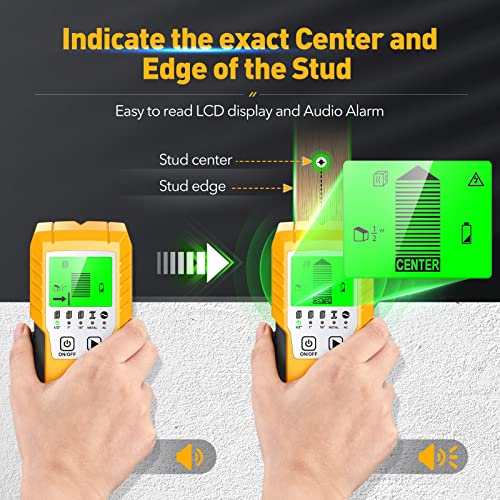 Snapklik.com : Stud Finder Wall Scanner Sensor - 5 In 1 Upgraded ...