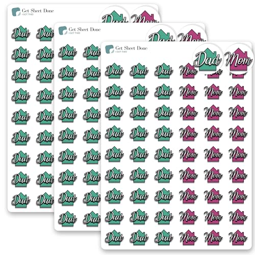 Amazon.com: Co-Parenting Planner Stickers/54 Fun Vinyl Stickers (1/2 ...