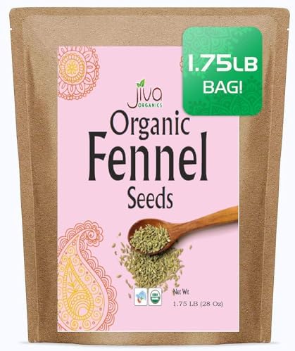 Amazon.com : Jiva Organic Fennel Seeds 7 Oz Bag - Non-GMO, Certified ...