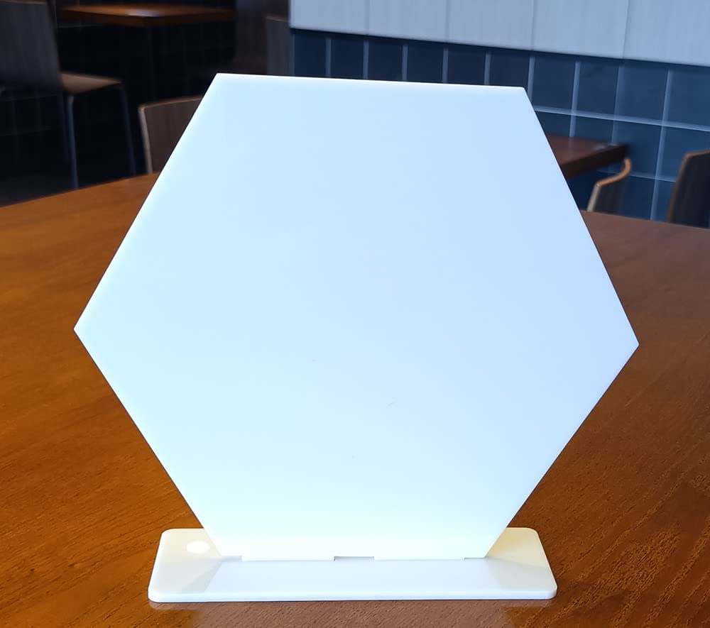 Amazon.com : Set of 2 8" DIY Blank Hexagon Acrylic Table Number Sign ...