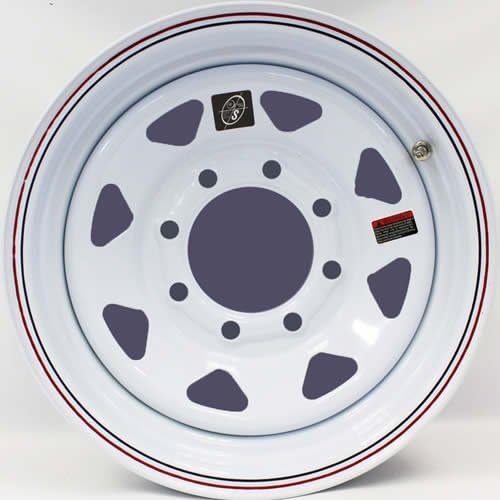 Amazon.com: Southwest Wheel 16" x 6" White Spoke Trailer Wheel with Red ...