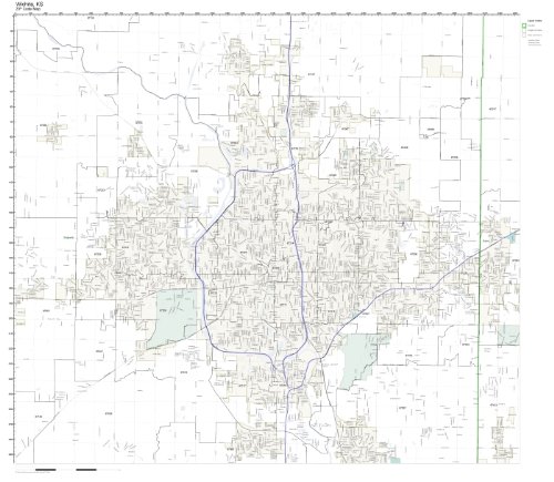 ZIP Code Wall Map of Wichita, KS ZIP Code Map Laminated: Amazon.com ...