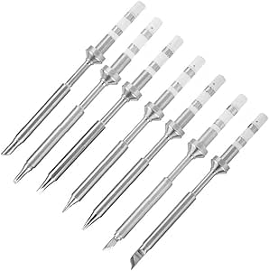 7 Types Mini Stainless Steel Soldering Iron Tips Replacement for TS100 ...