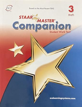 STAAR Master Companion Student Work Text Grade 3 Math: STAAR MASTER ...