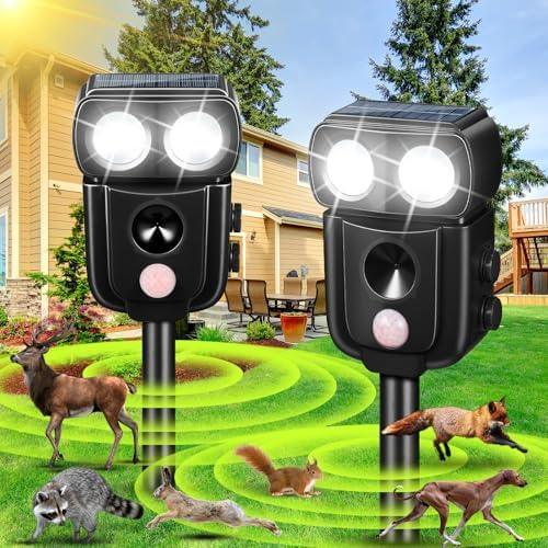 Amazon.com: Solar Animal Repellent Outdoor with Vibration and Motion ...