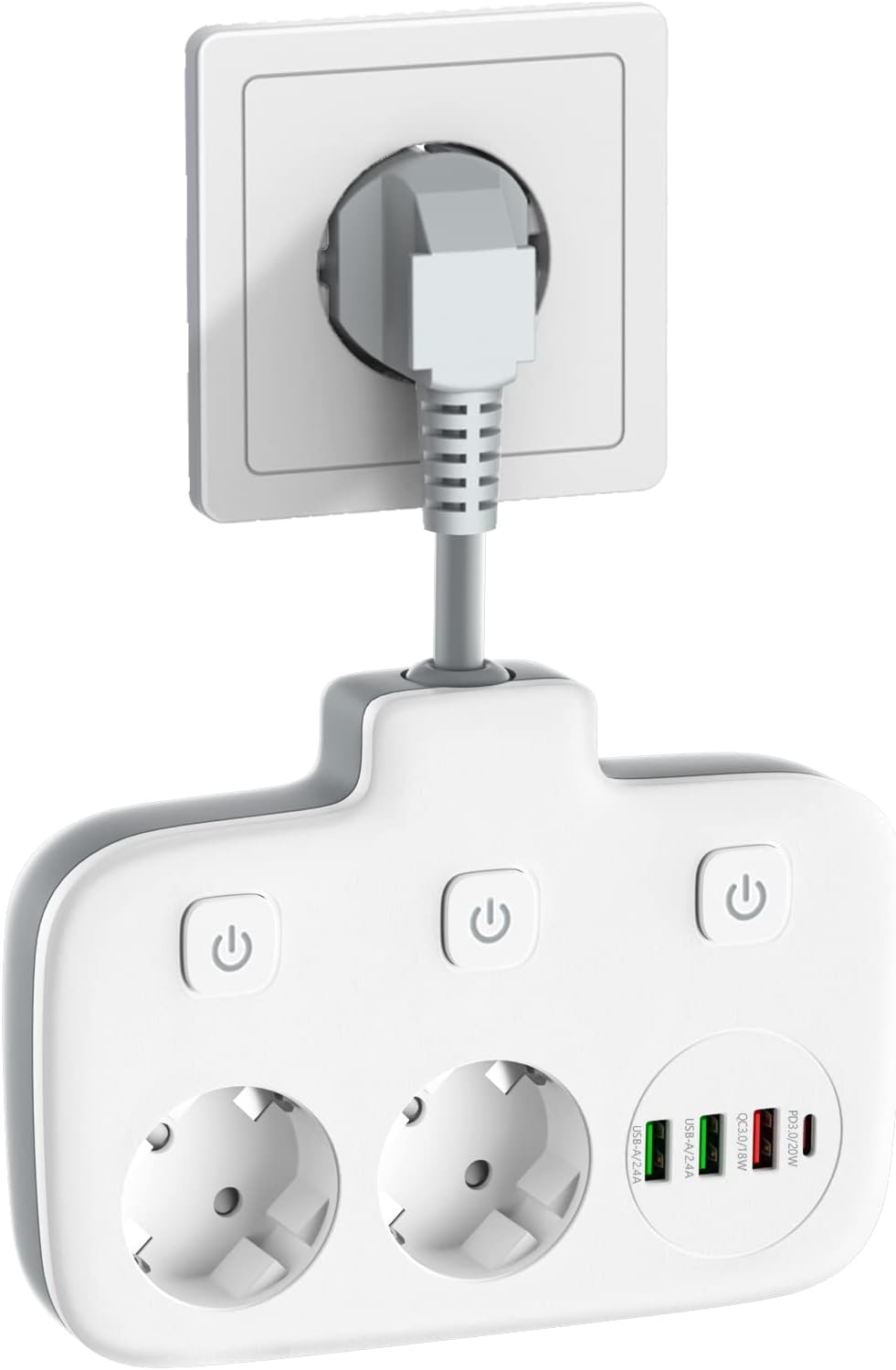 Multiprise avec USB, double prise pour prise, prise avec USB et type C ...
