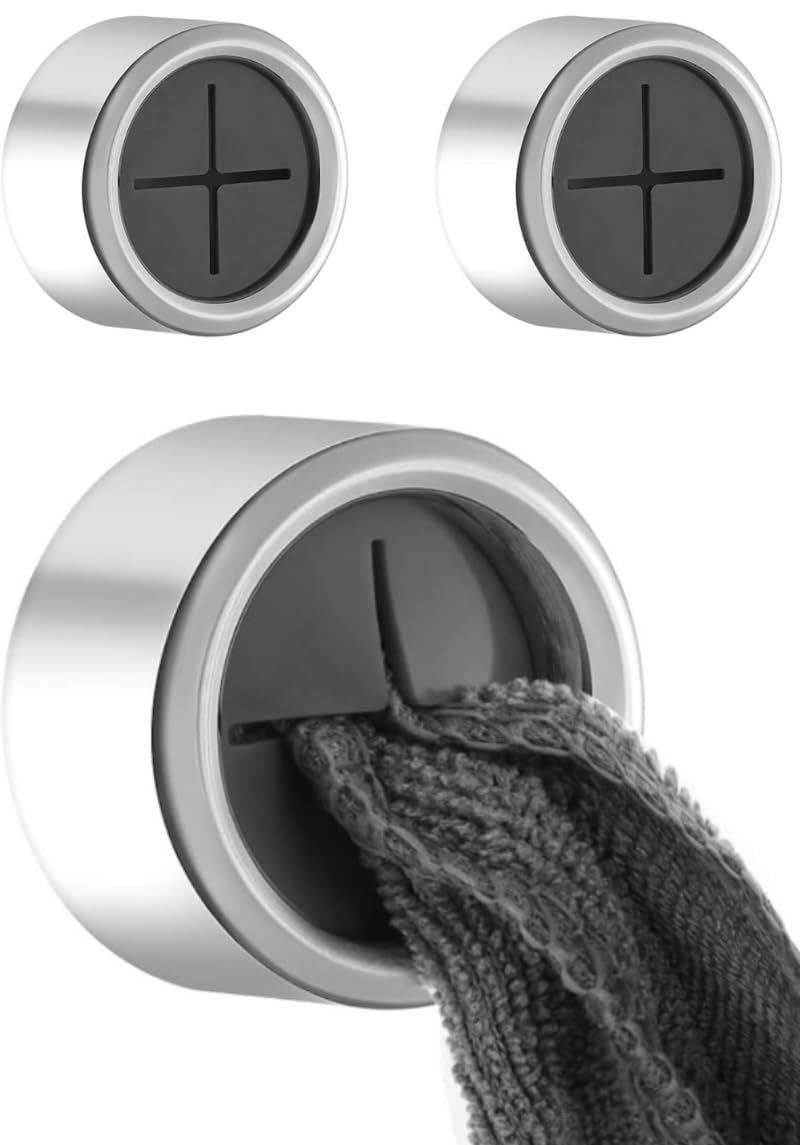 LuxMart Small Round Self Adhesive Hooks for Hand Towel|Stick on Wall ...