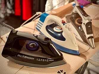Amazon.com: PurSteam Steam Iron for Clothes 1700W with Self-Cleaning ...