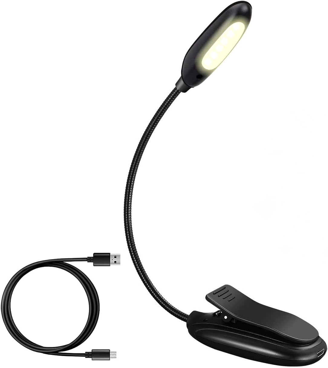 LED Book Light, Reading Light Book Lamp for Reading at Night, 3 Eye ...