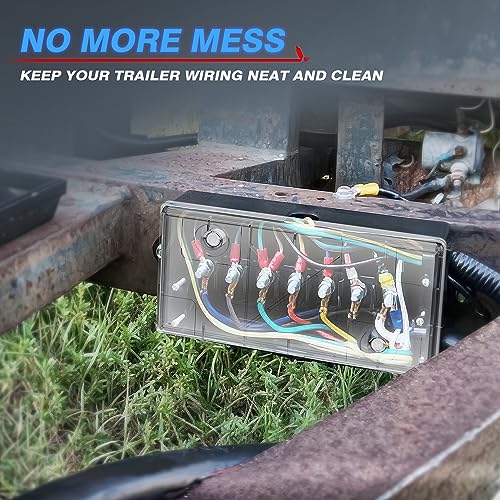 Snapklik.com : MICTUNING 7 Way Electrical Trailer Junction Box - 7 Gang ...