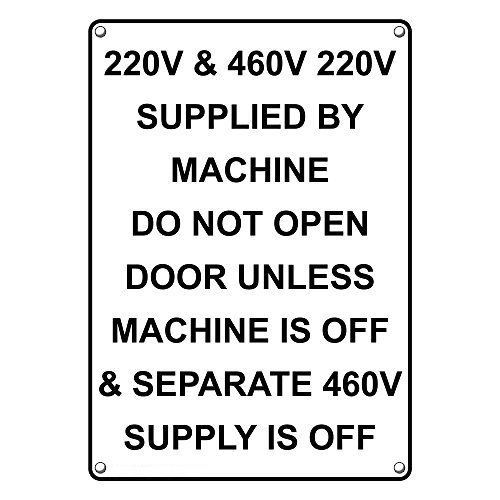 Weatherproof Plastic Vertical 220V & 460V 220V Supplied by Machine Sign ...