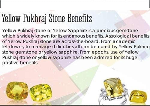 Buy UrusGems 7 Carat Pukhraj Stone Original Certified Yellow Sapphire ...