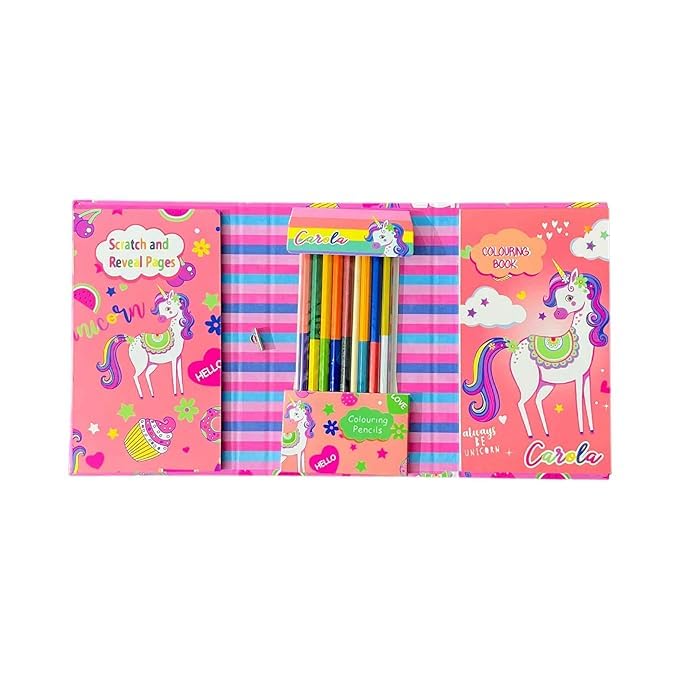 AMB All in one Colouring Book with 8 Double Side Colour Pencils, Art ...