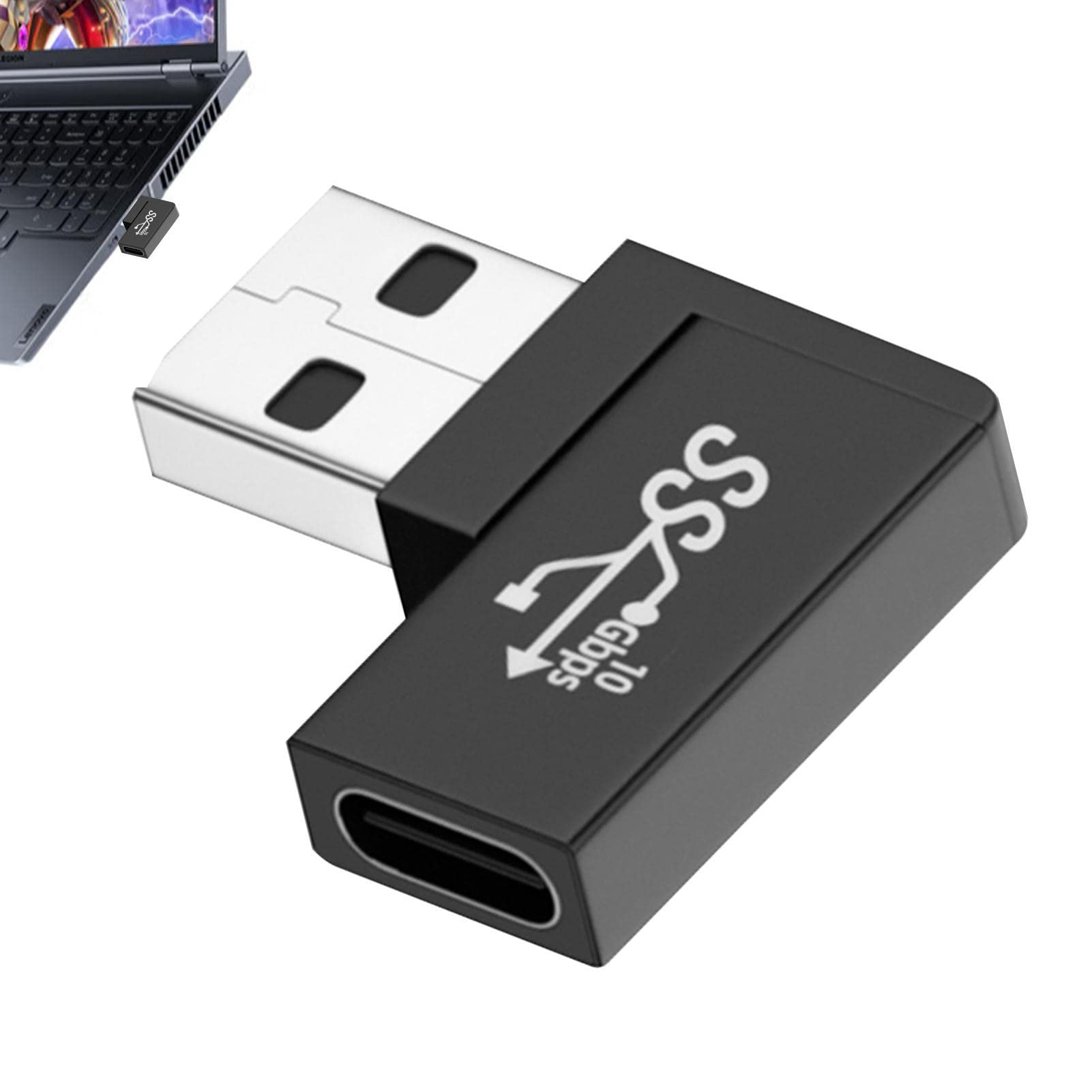 Amazon.co.jp: USB pe-C アダプター USB L字 90度 直角変換コネクタ 10bps 高速データ転送 携帯電話携帯 ...