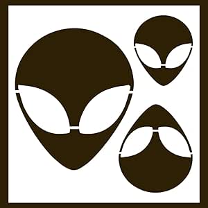 Alien Stencil - Alien Head Stencils - UFO Stencil - Graffity Stencil ...