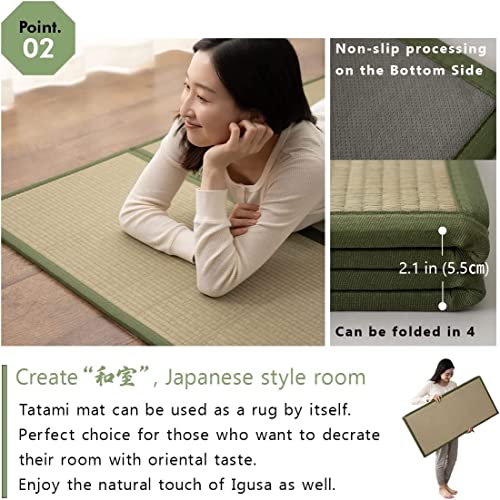 EMOOR Japanese Futon Mattress and Foldable Tatami Mat Set, Twin, Floor ...