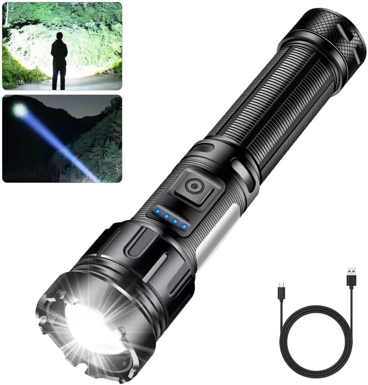 Rechargeable Flashlights High Lumens - 500 LM Super Bright LED ...
