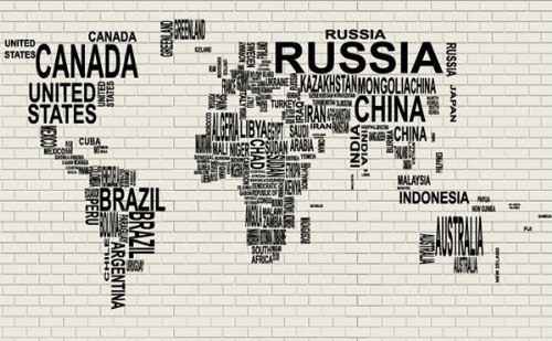 Amazon.com : Large English Alphabet World Map Removable Wall Stickers ...