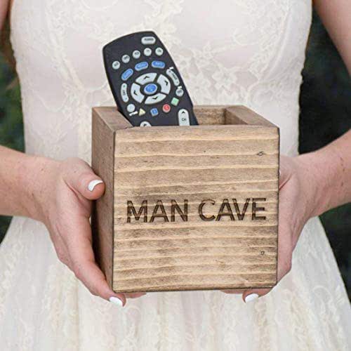 Amazon.com: Personalized Rustic Wood Man Cave Box Remote Holder : Home ...