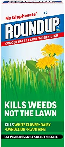 Roundup 119945 Powerful Lawn Weed Killer - Glyphosate-Free - CONCENTRATE - 1 Litre, Blue ...