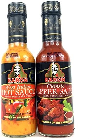 Amazon.com: Baron West Indian Hot Pepper Sauce 14oz (Pack of 2)