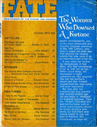Fate Magazine, October 1973 (Volume 26, No. 10): 9780276573101: Amazon ...