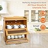 Amazon.com: Gennua Kitchen Bamboo Bread Box for Kitchen Countertop ...