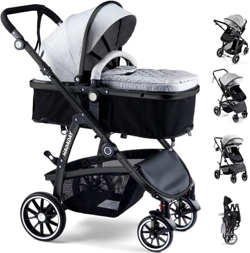 Amazon.com : Baby Stroller, 2-in-1 Reversible ToddlerSeat with Lie-Flat ...