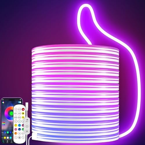 Amazon.com: iNextStation Neon LED Strip Lights White 16.4ft/5m Neon ...