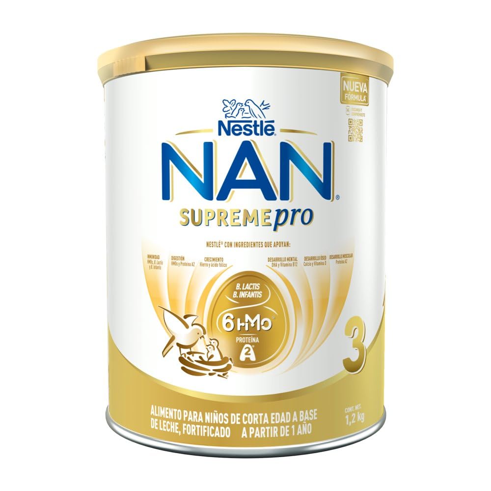 Fórmula Infantil NAN 3 Supreme Pro, a partir de 1 Año, Lata 1.2kg ...