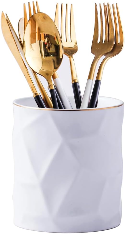 Amazon.com: Cutlery Holder, Ceramic Silverware Holder Kitchen Cooking ...