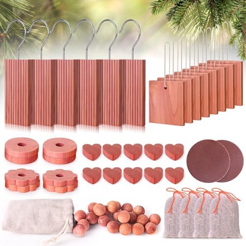 Amazon.com : 12 Cedar Blocks for Clothes Storage - Cedar Chips for ...