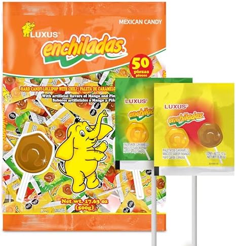 Amazon.com: Enchiladas Luxus 50 ct – Athentic Spicy Mexican Candy Chili ...