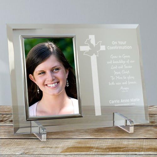Amazon.com - GiftsForYouNow Personalized Confirmation Glass Picture ...